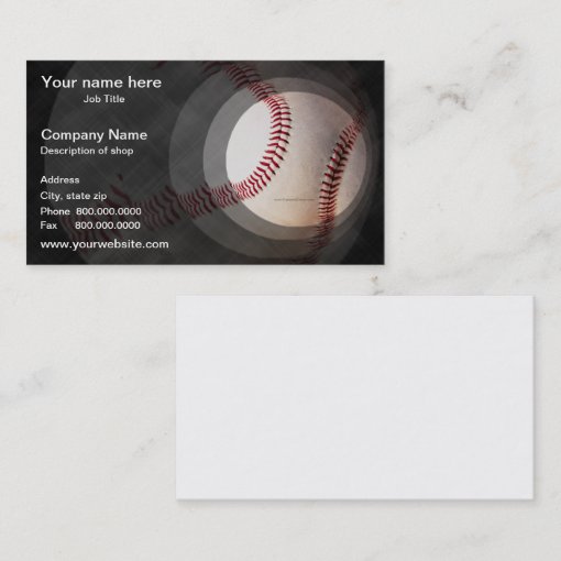 Baseball Business Card | Zazzle
