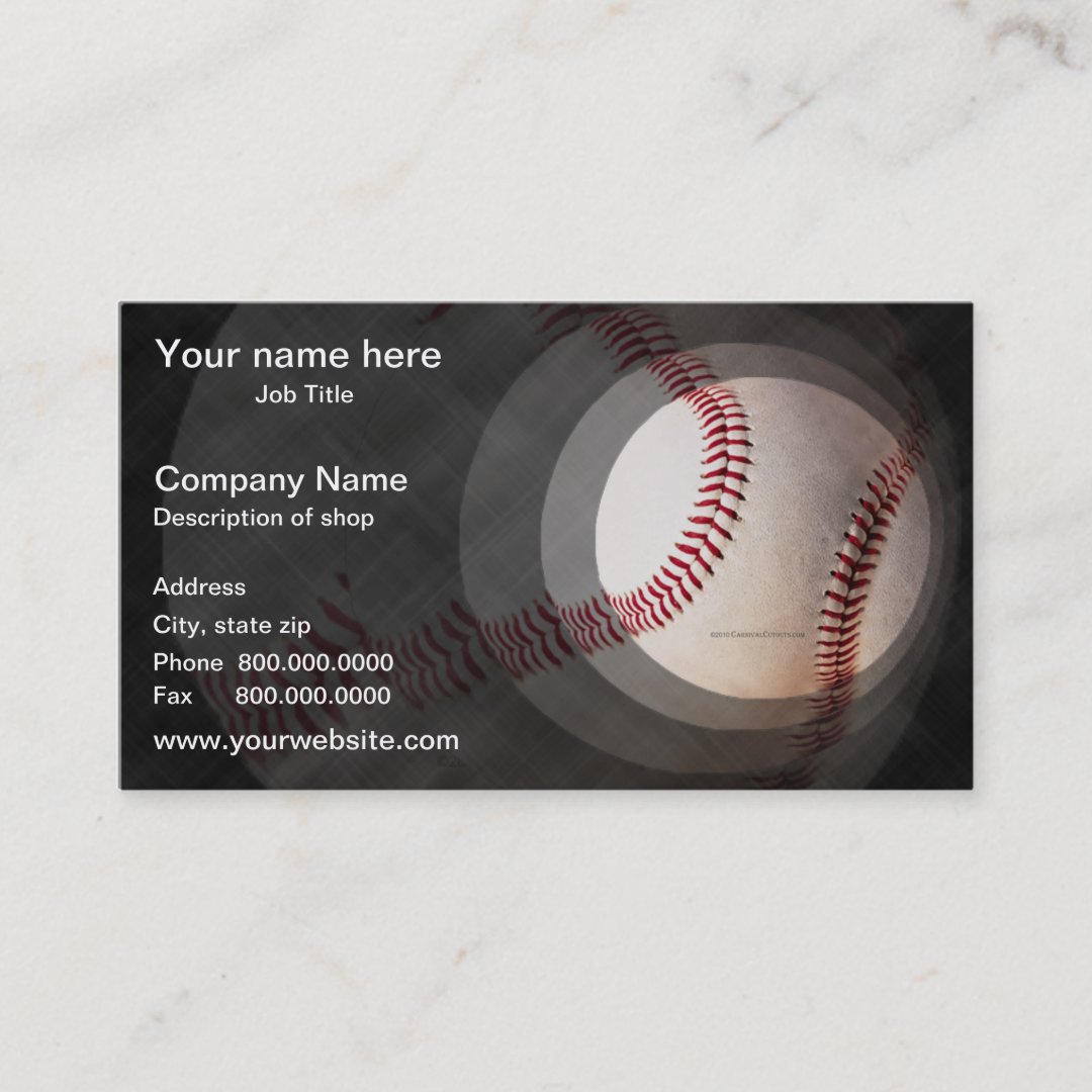 Baseball Business Card | Zazzle