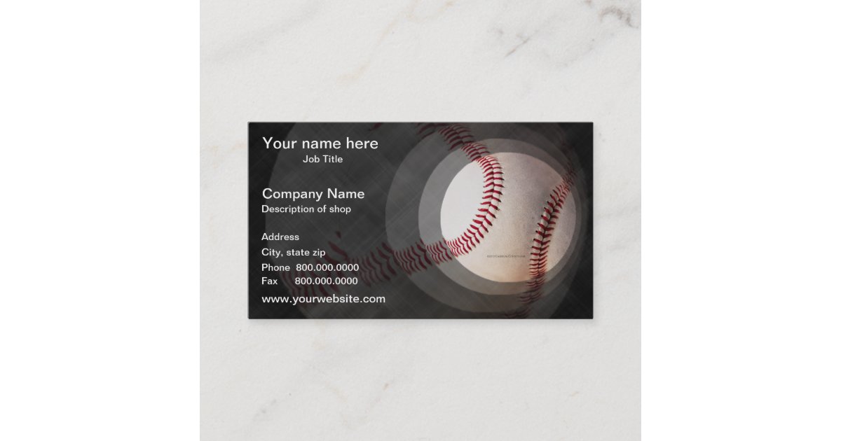 Baseball Business Card | Zazzle