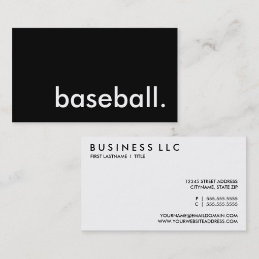 baseball. business card | Zazzle