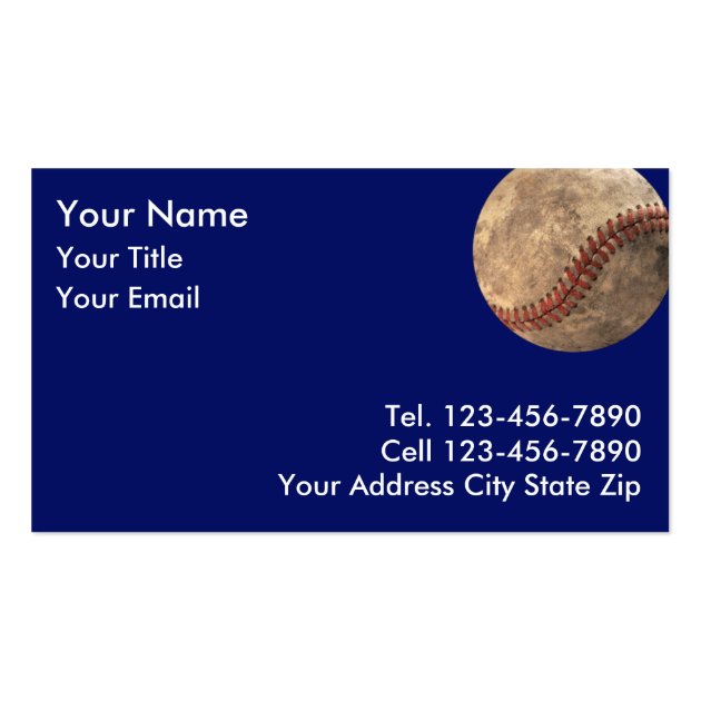 Baseball Business Card