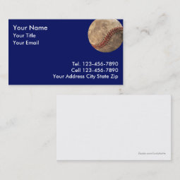 Baseball Business Card | Zazzle