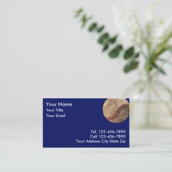 Baseball Business Card | Zazzle