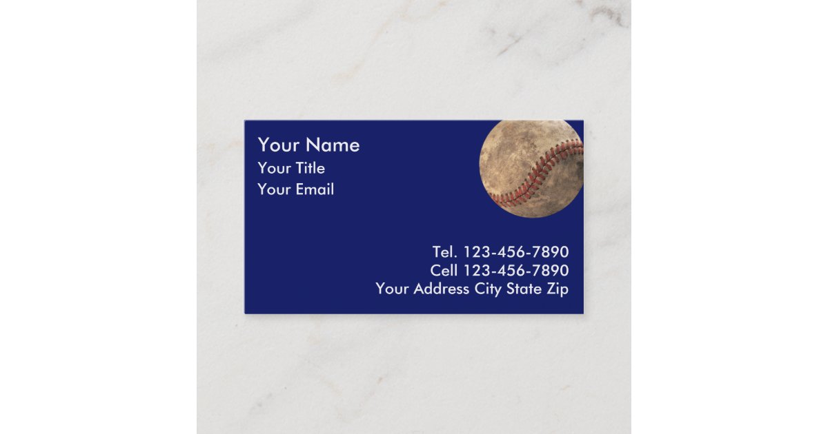 Baseball Business Card | Zazzle