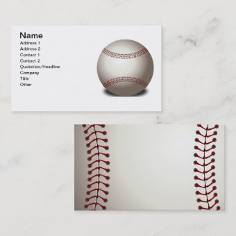 Baseball Business Card | Zazzle
