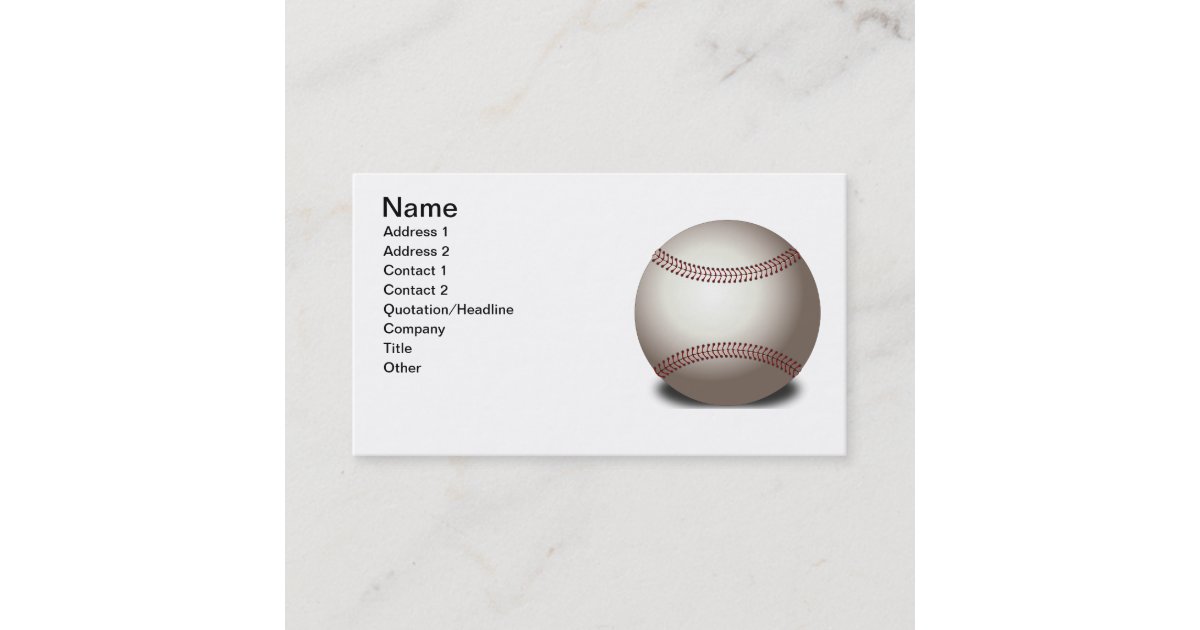 Baseball Business Card | Zazzle