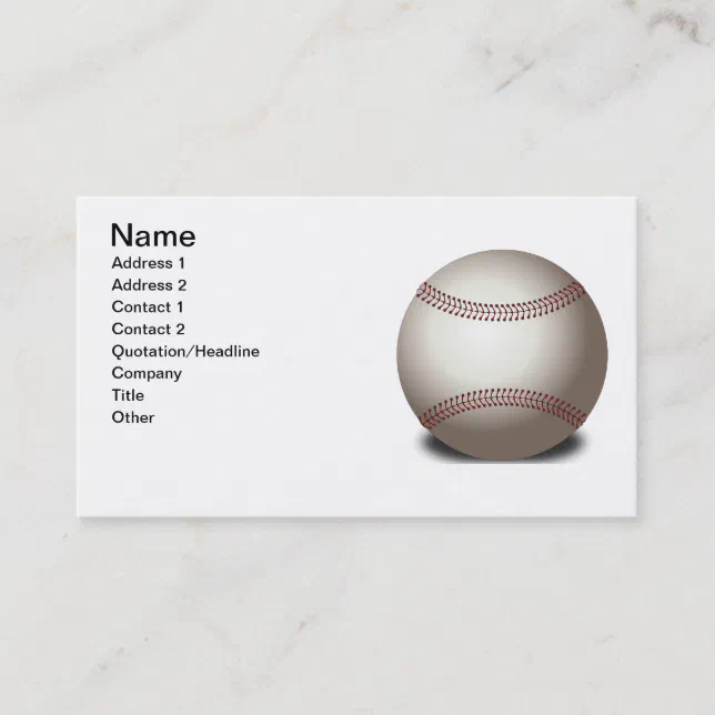 Baseball Business Card | Zazzle