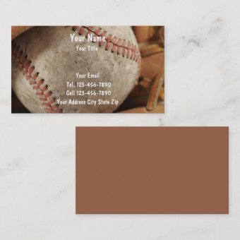 Baseball Business Cards | Zazzle