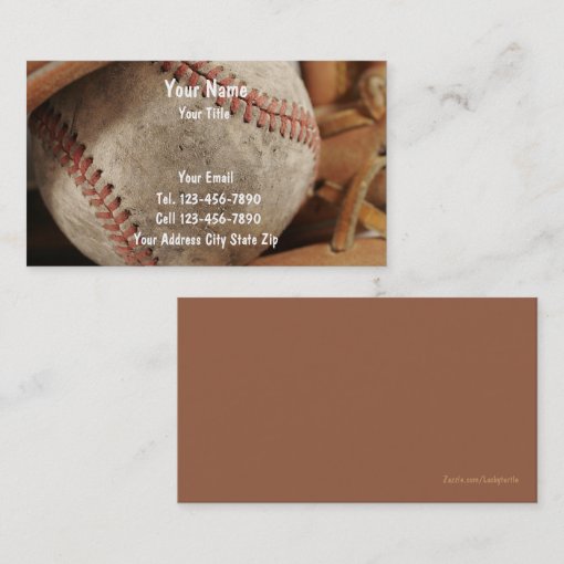 Baseball Business Cards | Zazzle