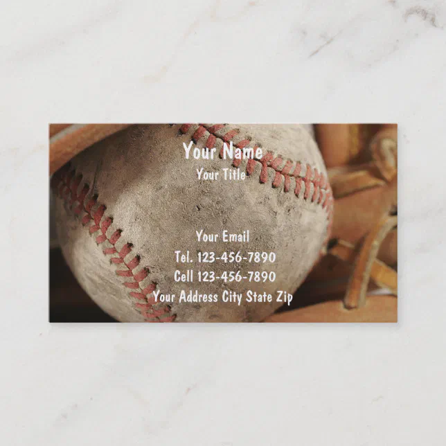 Baseball Business Cards | Zazzle