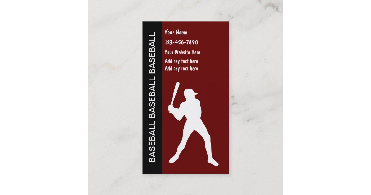 Baseball Business Cards | Zazzle