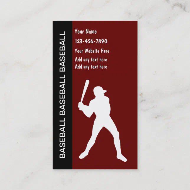 Baseball Business Cards | Zazzle
