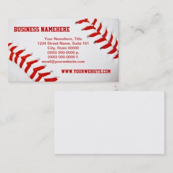 Baseball Business Cards | Zazzle