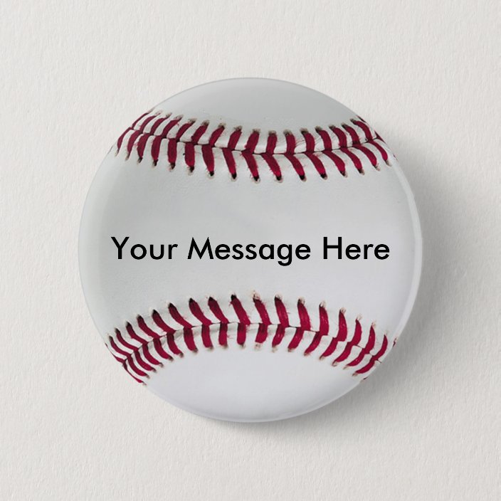 Baseball Button with your message | Zazzle.com