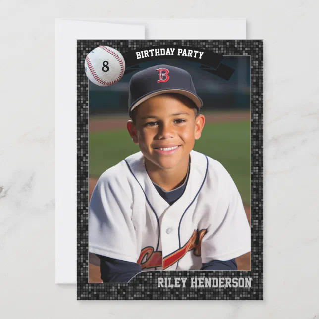 Baseball Cards Birthday Party Invitation | Zazzle