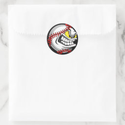 Baseball Cartoon Face Stickers | Zazzle