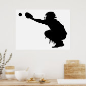Baseball Catcher Poster | Zazzle