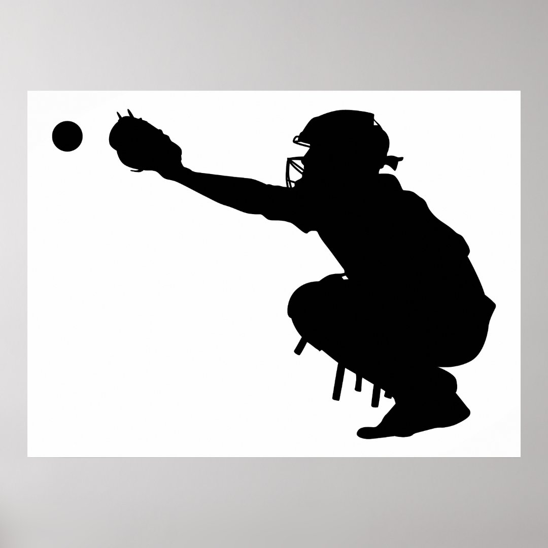 Baseball Catcher Poster | Zazzle