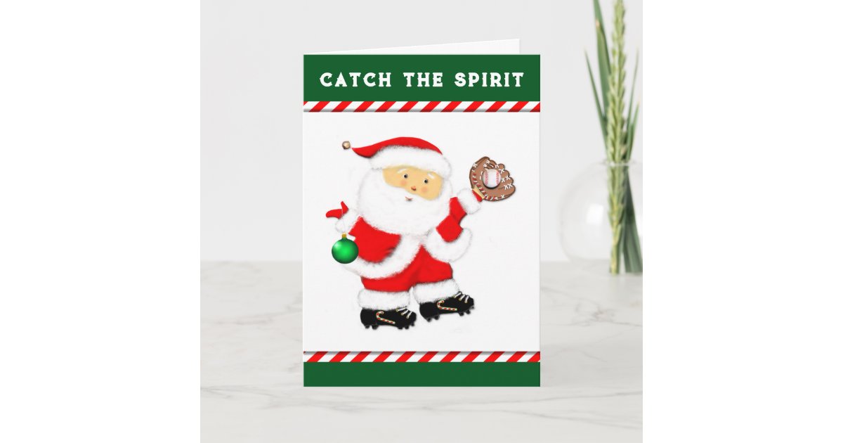 Baseball Christmas Holiday Card | Zazzle