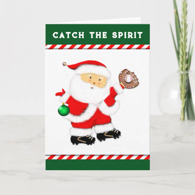 Baseball Christmas Holiday Card | Zazzle