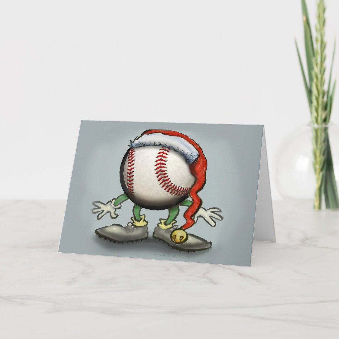 Baseball Christmas Holiday Card | Zazzle