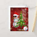 Baseball Christmas Postcard | Zazzle