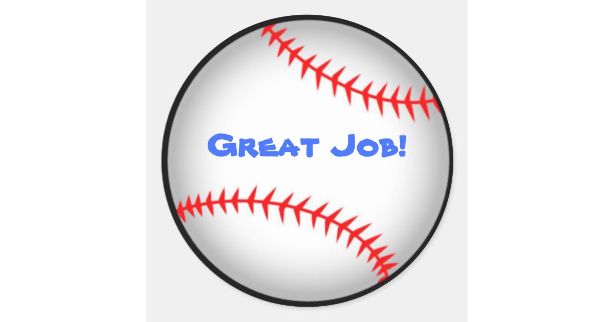 Baseball Classic Round Sticker | Zazzle