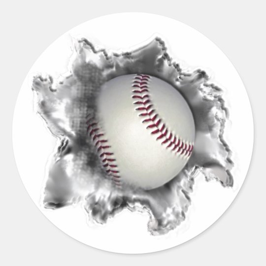 Baseball Classic Round Sticker | Zazzle.com