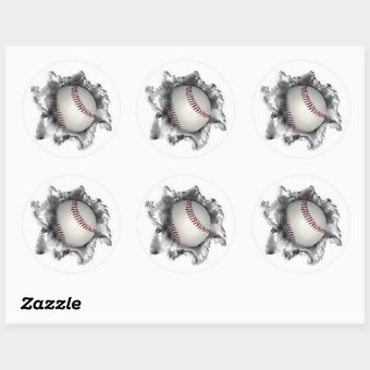 Baseball Classic Round Sticker | Zazzle