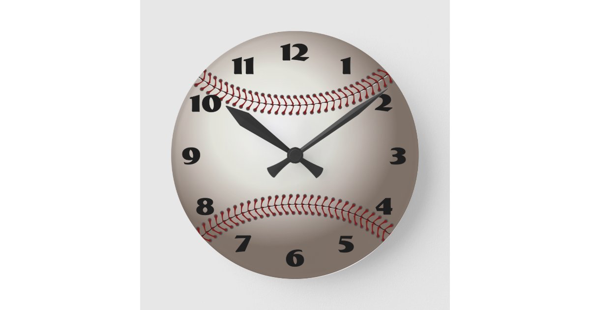Baseball clock | Zazzle