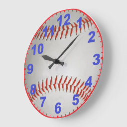 Baseball Clock With Numbers | Zazzle
