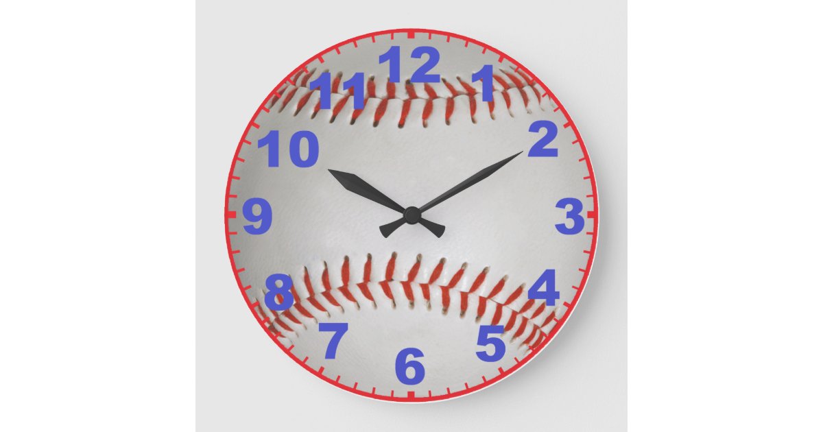 Baseball Clock With Numbers | Zazzle