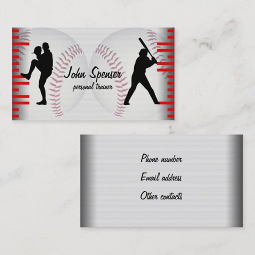Baseball Coach Business Card | Zazzle