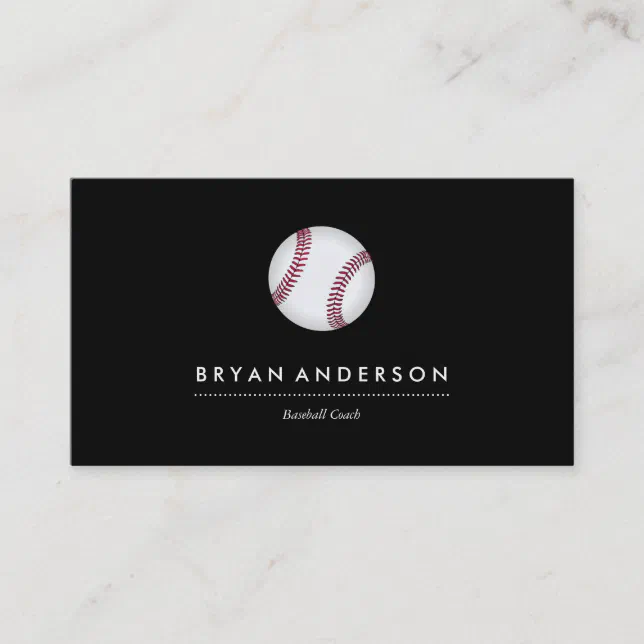 Baseball Coach Business Card | Zazzle