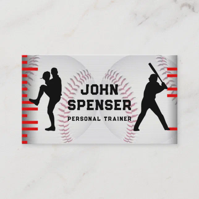 Baseball Coach Business Card | Zazzle
