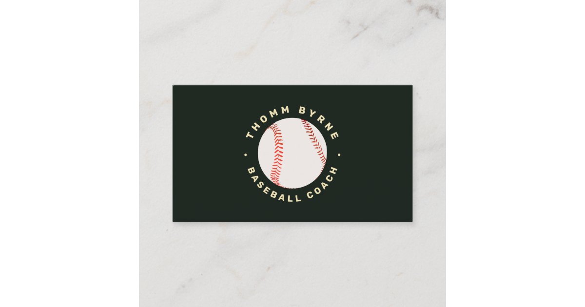 Baseball Coach Business Card | Zazzle