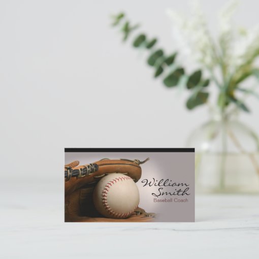 Baseball Coach Business Card | Zazzle