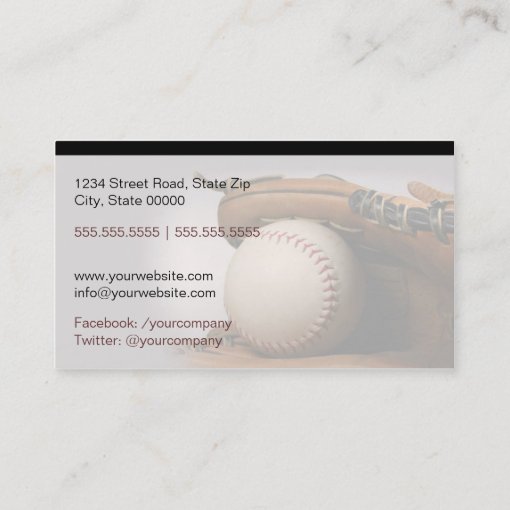 Baseball Coach Business Card | Zazzle