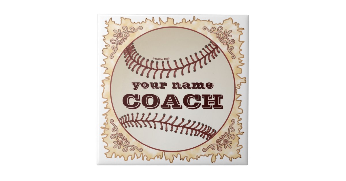 Baseball Coach Ceramic Tile | Zazzle