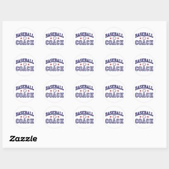 Baseball Coach Classic Round Sticker | Zazzle