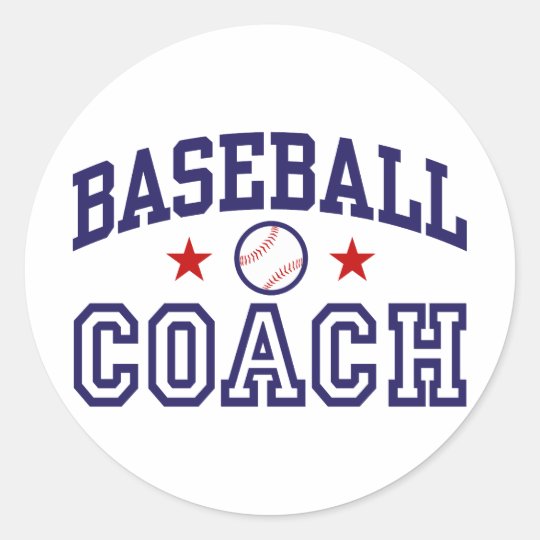 Baseball Coach Classic Round Sticker | Zazzle.com