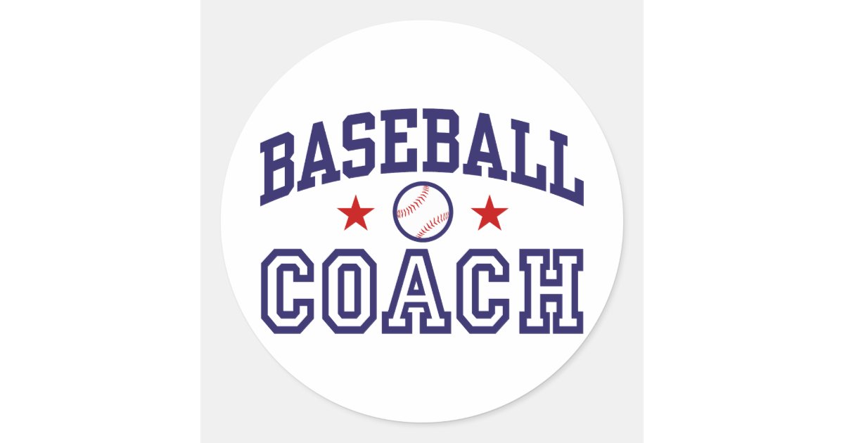 Baseball Coach Classic Round Sticker | Zazzle