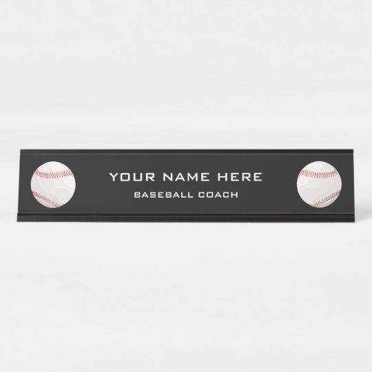 Baseball Coach Desk Name Plate | Zazzle.com