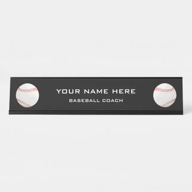 Baseball Coach Desk Name Plate | Zazzle