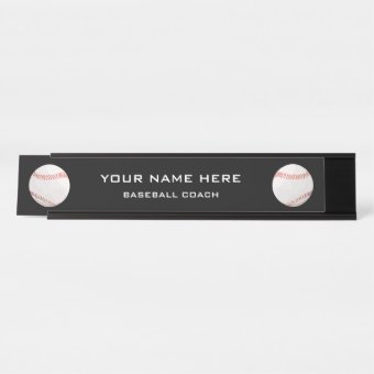 Baseball Coach Desk Name Plate | Zazzle