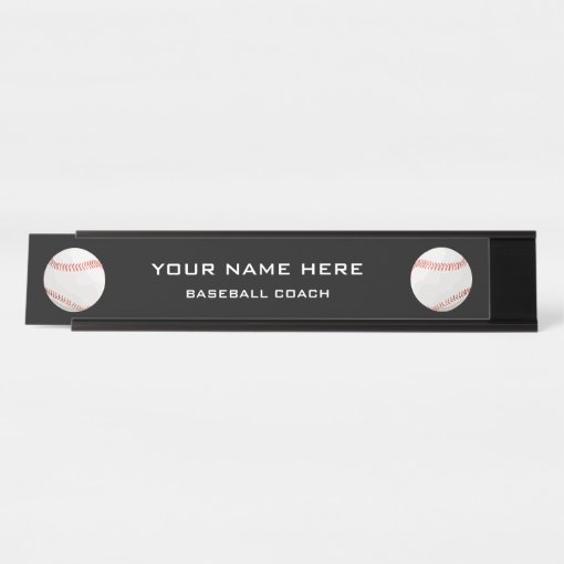 Baseball Coach Desk Name Plate | Zazzle