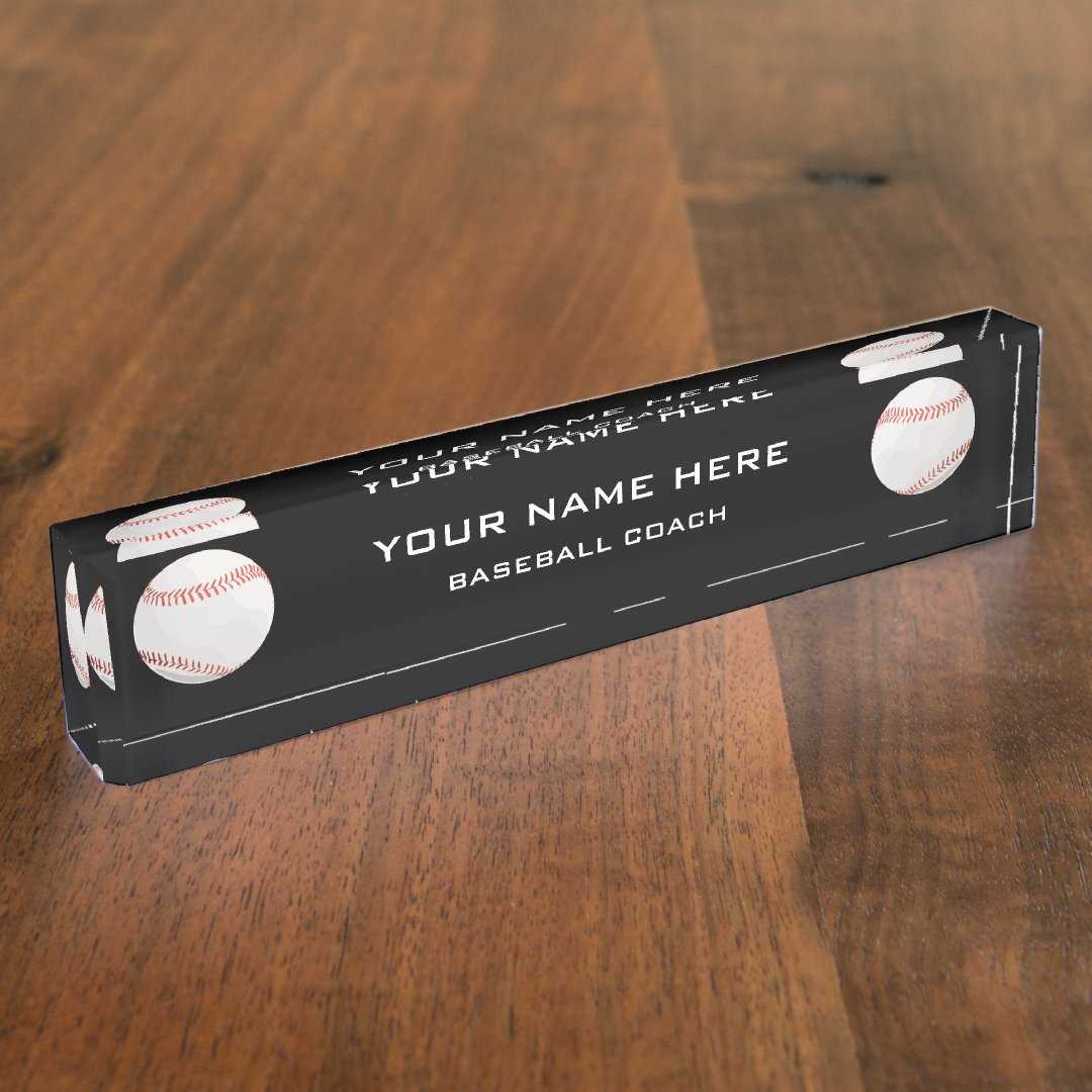 Baseball Coach Desk Name Plate | Zazzle