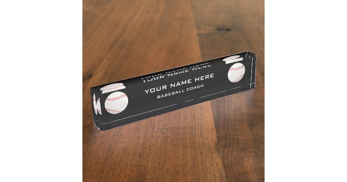Baseball Coach Desk Name Plate | Zazzle