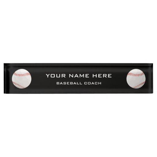 Baseball Coach Desk Name Plate | Zazzle
