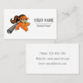 Baseball Coach Girl Women Cute Picture Orange Fun Business Card | Zazzle